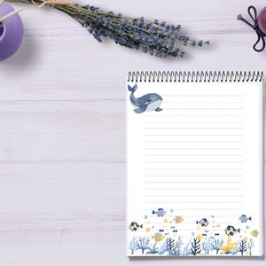 Sea Writing Set ,marine Printable Stationery,watercolor Writing Paper Letter A4,A5,US Letter ...