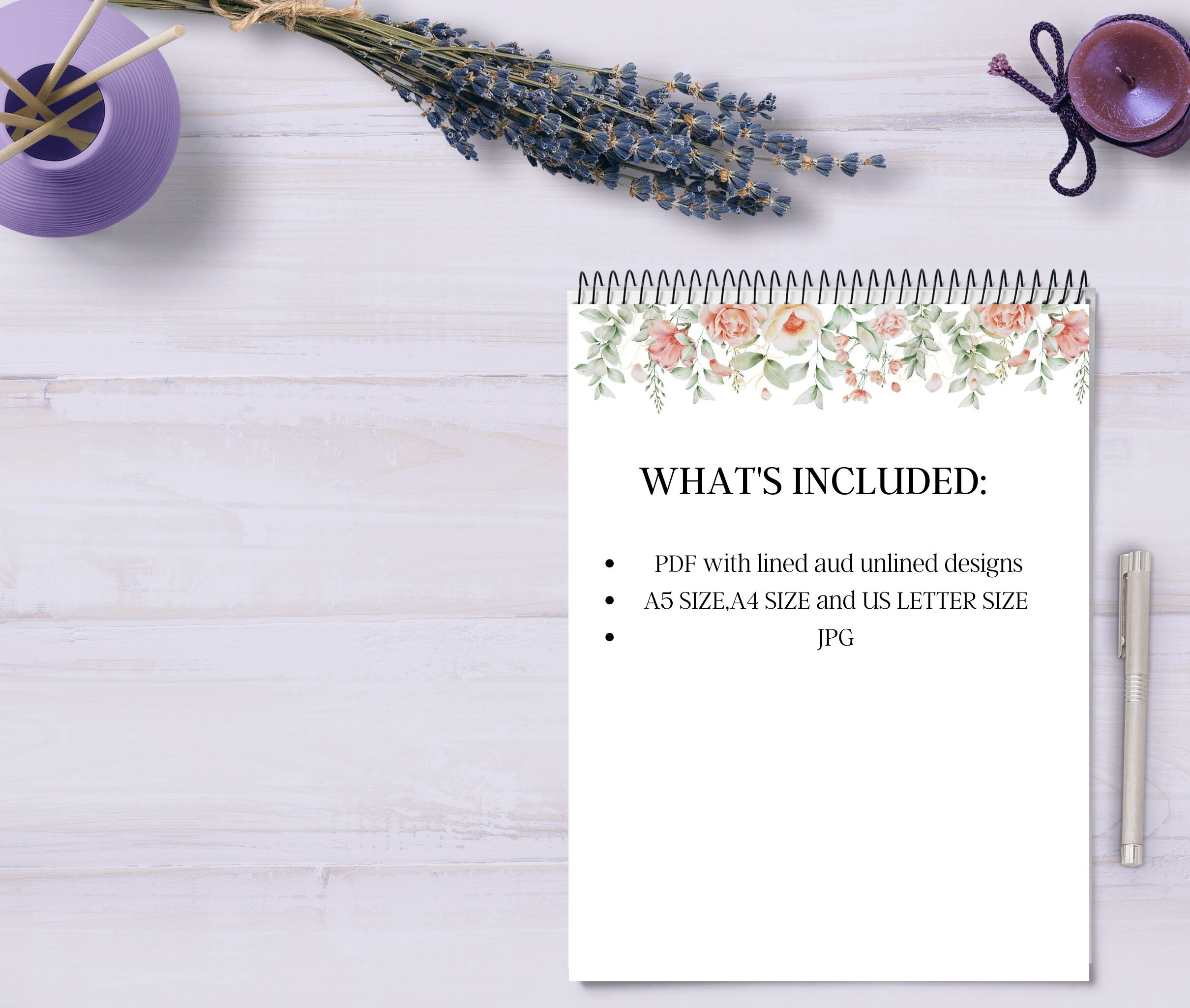 Watercolor Flower Stationary,printable Stationery,floral Writing Paper ...