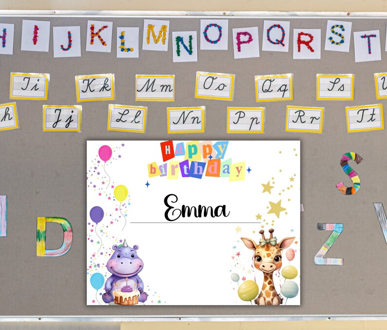 Classroom Monthly Birthday Chart-editable Printable Birthday Chart ...