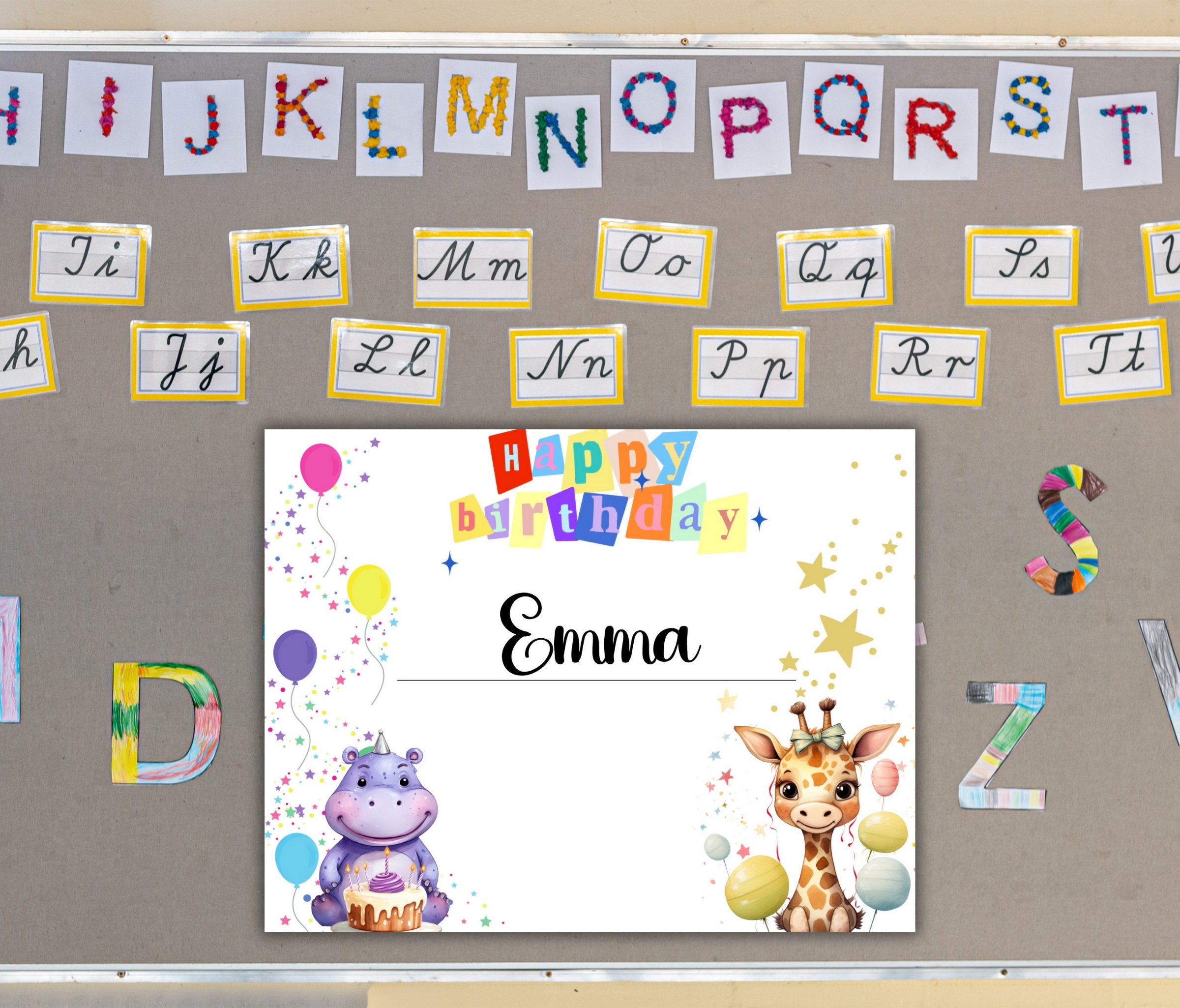 Classroom Monthly Birthday Chart-editable Printable Birthday Chart ...