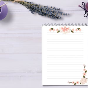 Flower Printable Stationery-floral Writing Paper Set A4/A5/US Letter ...