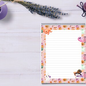 Cute Ghosts and Pumpkin-cute Halloween Notepaper-autumn Printable ...