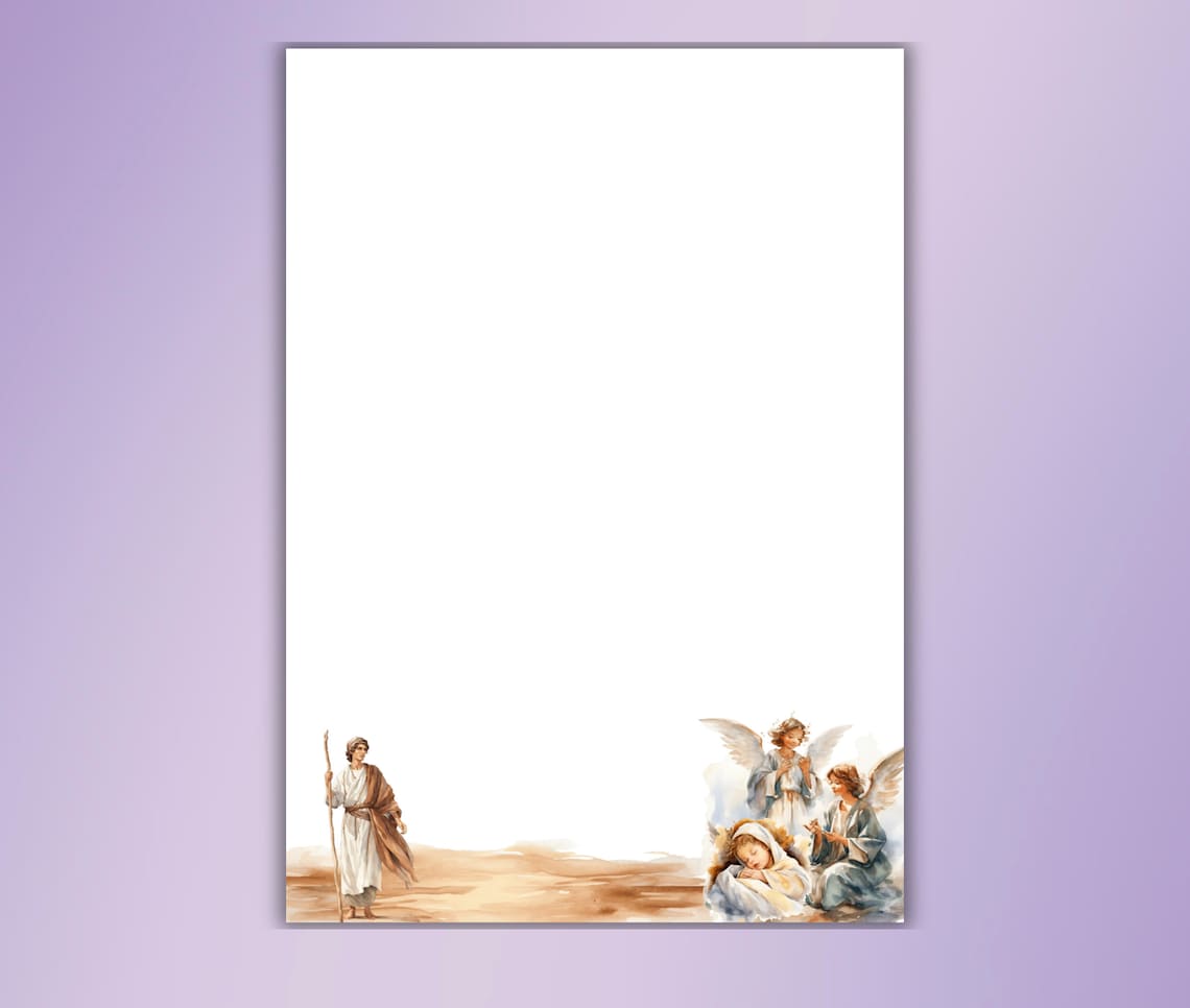 Christian Stationary-printable Christmas Stationery Digital Download ...