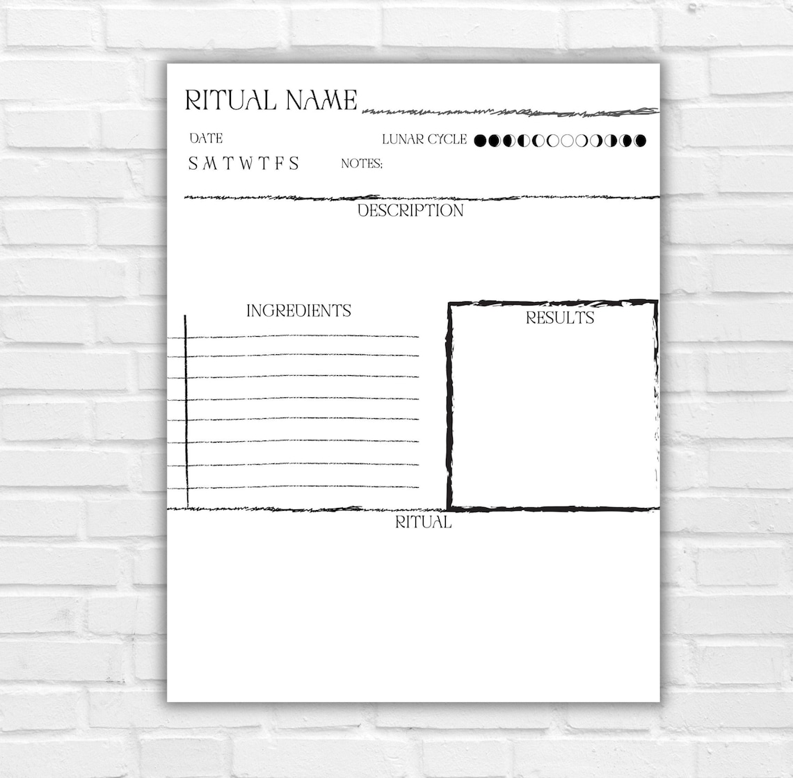 Ritual Worksheet Moon Planner Manifestations 2024 Printable Witchy ...