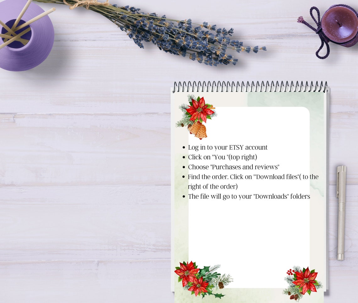 Christmas Poinsettia Printable Stationery-christmas Flower Writing ...