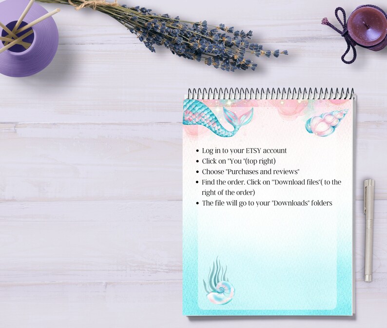 Printable Mermaid Letter Writing Paper Set,mermaid Stationery,marine ...