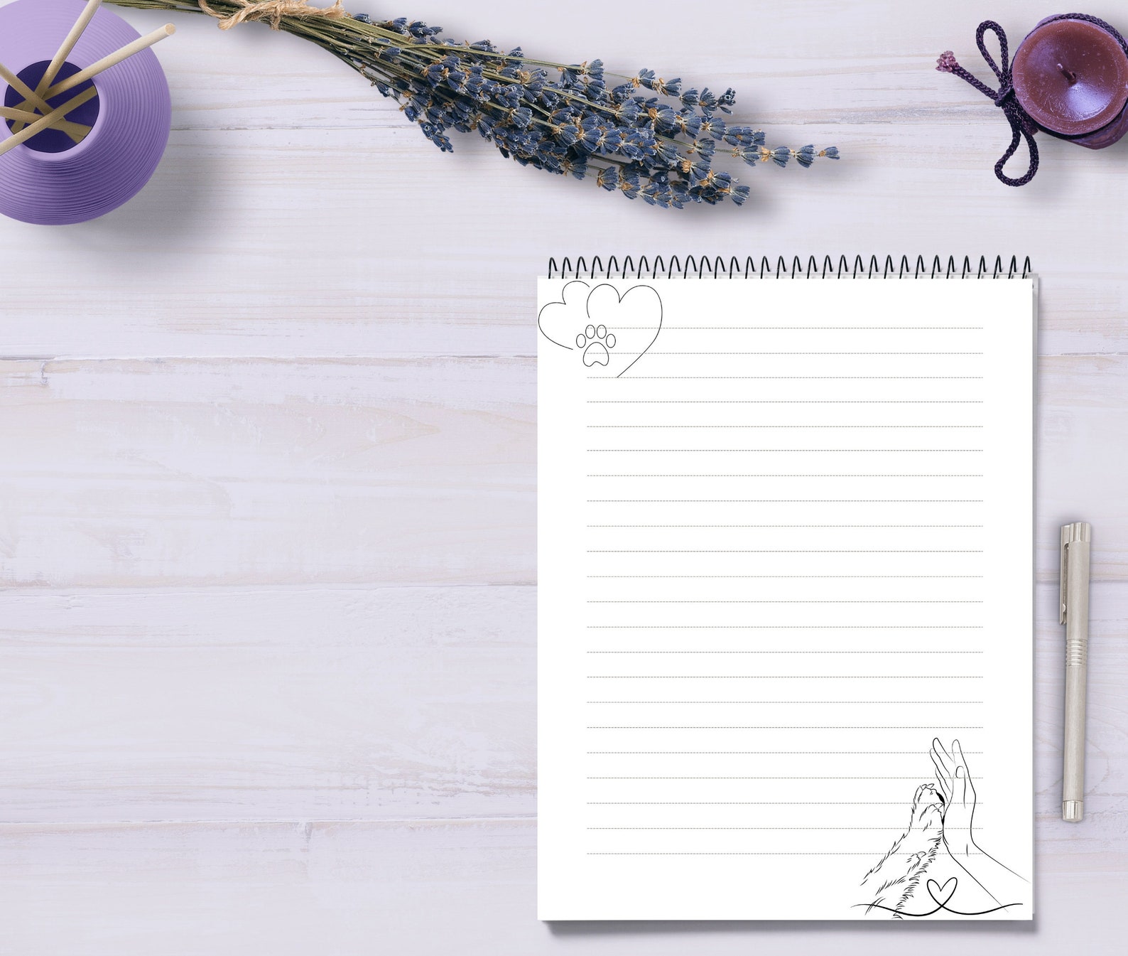 Dog Lover Printable Stationery-dog Printable Stationery Set-writing ...
