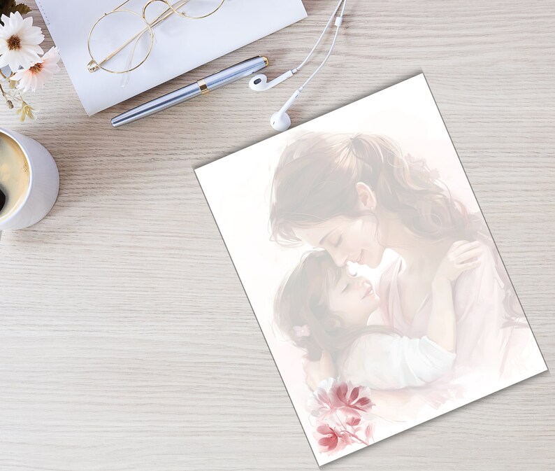 Mother and Daughter Printable Stationery-mother Day Writing Paper Set ...
