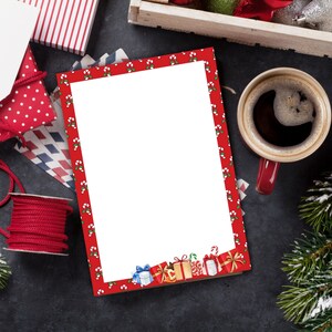 Christmas Stationary/christmas Presents Printable Stationery Set/cute ...