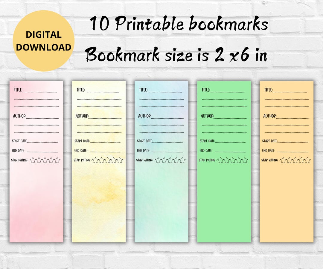 Book Review Bookmark Template-digital Bookmark-printable Book Review ...