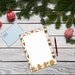 Christmas Gingerbread Printable Stationery-christmas Stationary Holiday ...