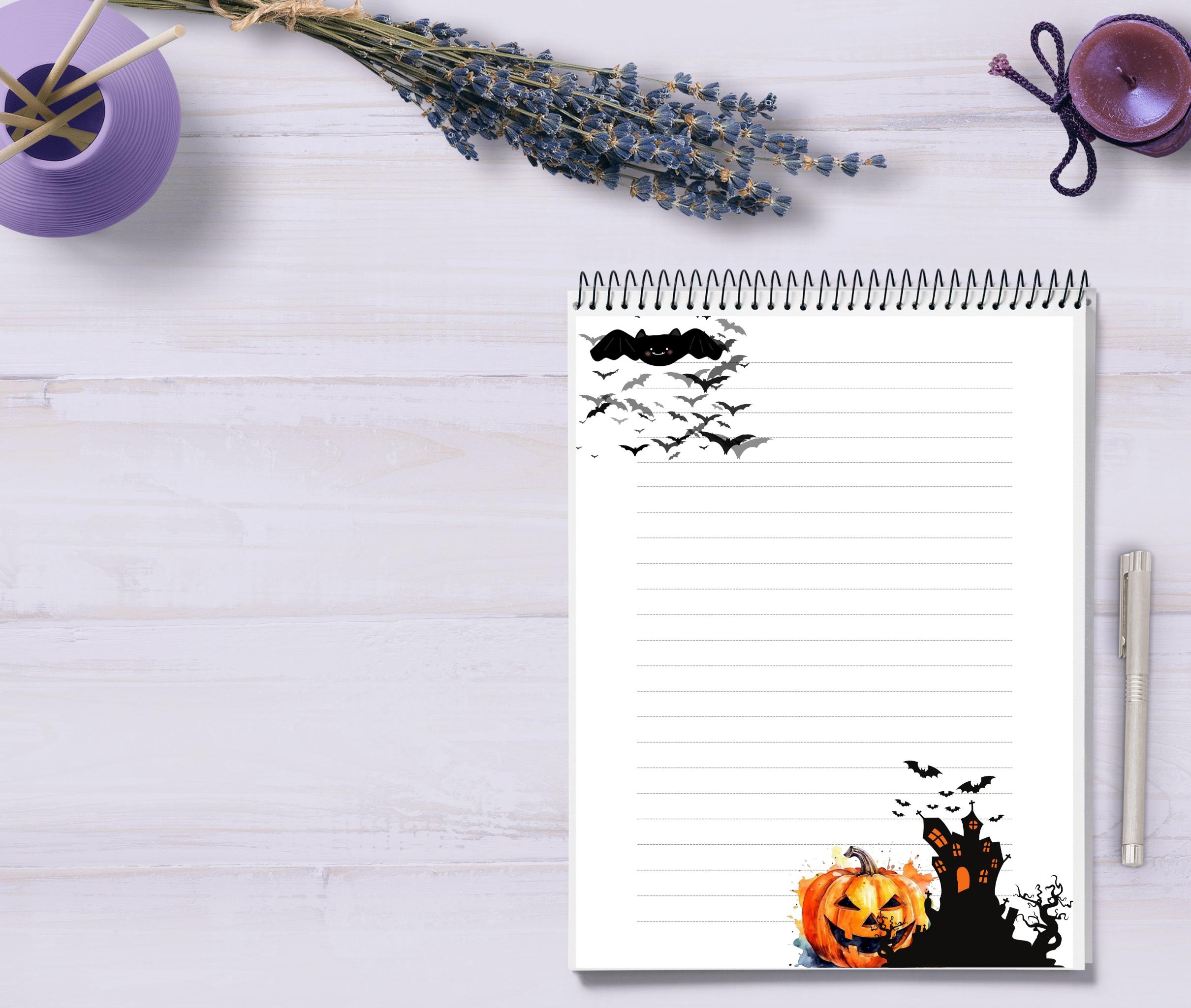Pumpkin Printable Stationery,halloween Stationary,printable Writing ...