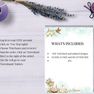 Christian Religious Printable Stationery Digital Letter Lined Unlined ...