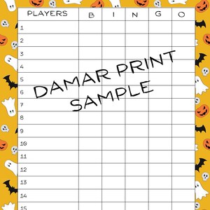 Halloween Printable Bingo Boards Bundle-bingo Boards 1-15 Lines ...