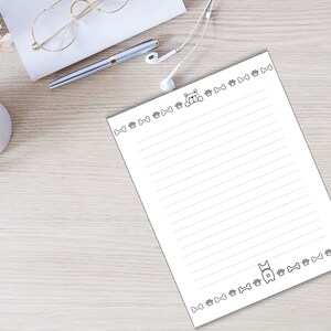 Dog Lover Printable Stationery-dog Paw Writing Letter Paper Set Lined ...