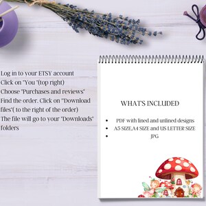 Fairies With Mushrooms Printable Stationery-fairytale Writing Paper Set ...