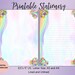 Watercolor Rainbow Hearts Printable Stationery-hearts Printable Writing ...