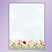 Summer Flowers Stationery Set-flower Writing Paper Unlined Lined A4/A5 ...