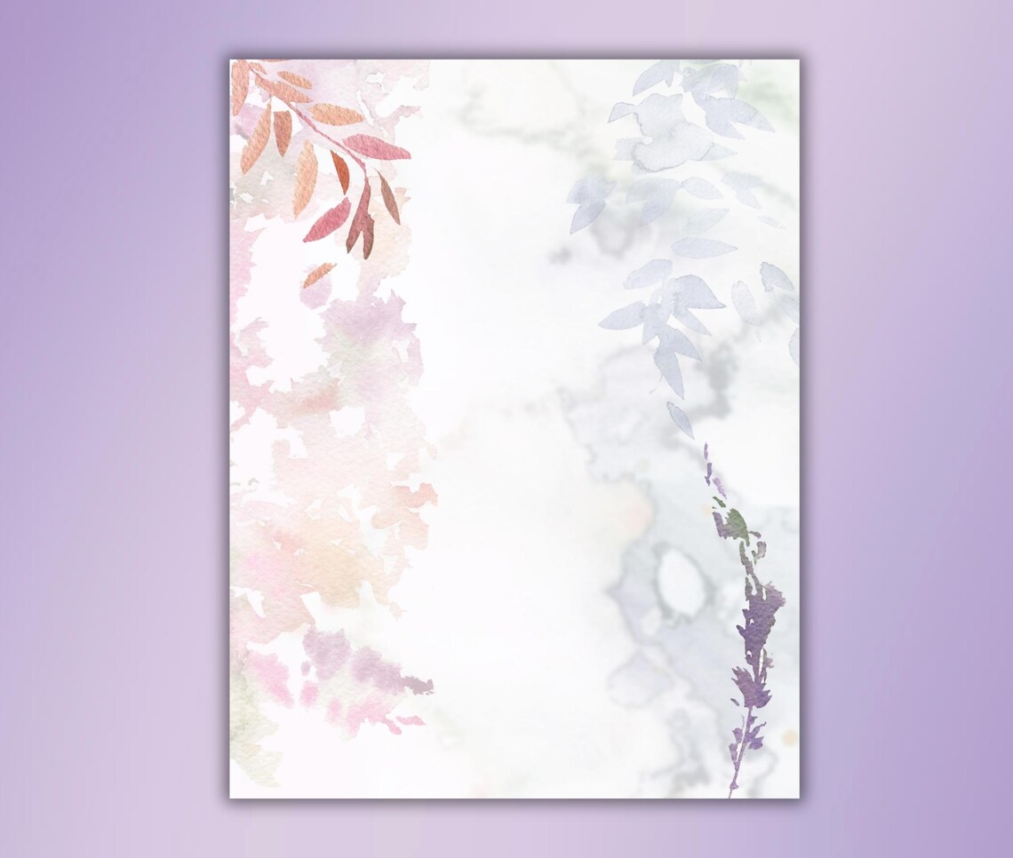 Wildflower Writing Set, Flower Printable Stationery,floral Writing ...