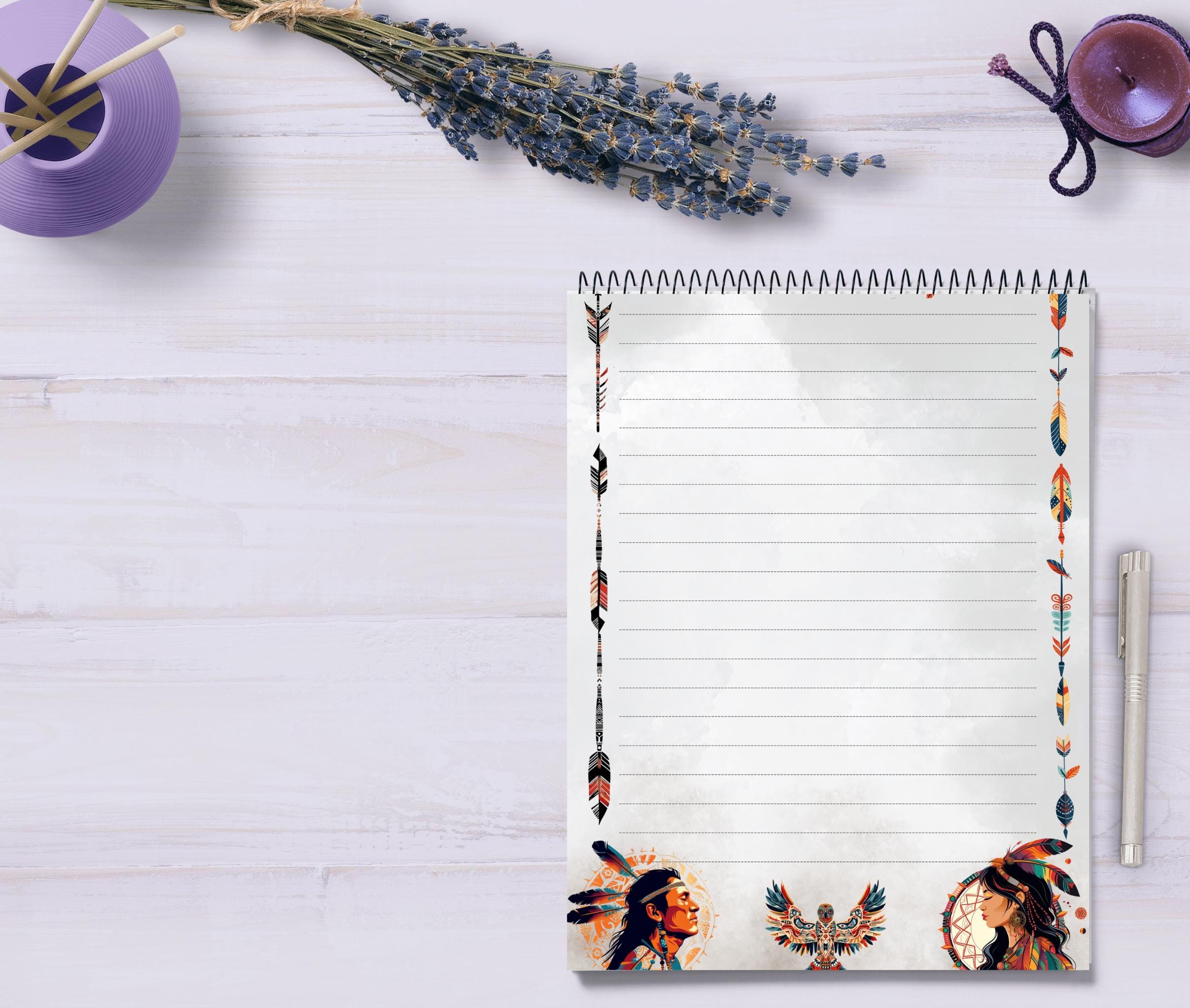 Indian Native Americans Printable Stationery Set-writing Paper Set A5 ...