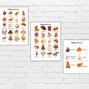 Fall Bingo,printable 50 Unique Bingo Cards,classroom Game,autumn Bingo ...