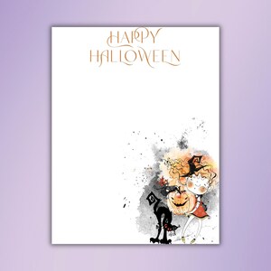 Happy Halloween Printable Stationery, Digital Letter,autumn Printable ...