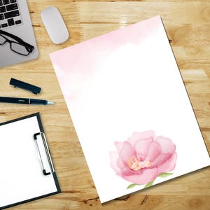 Baby Girl Printable Stationery,floral Stationary,watercolor Rose ...