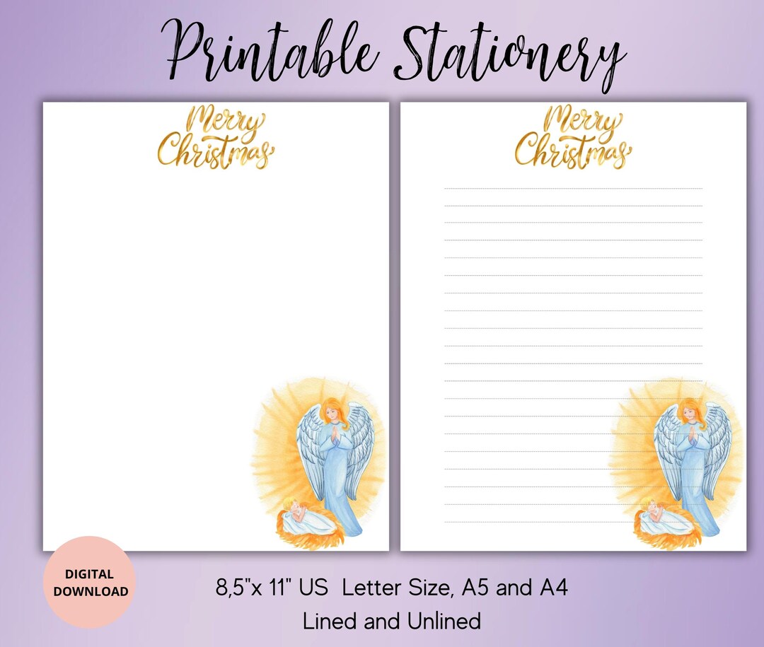 Christmas Printable Stationery,catholic Stationery-catholic Printable ...