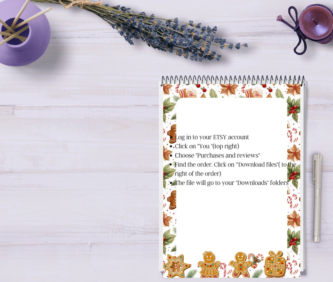 Christmas Gingerbread Printable Stationery-christmas Stationary Holiday ...