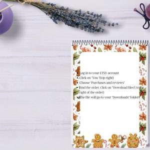 Christmas Gingerbread Printable Stationery-christmas Stationary Holiday ...