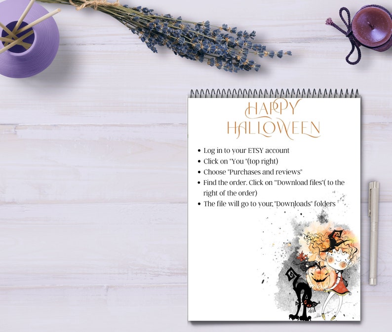 Happy Halloween Printable Stationery, Digital Letter,autumn Printable ...