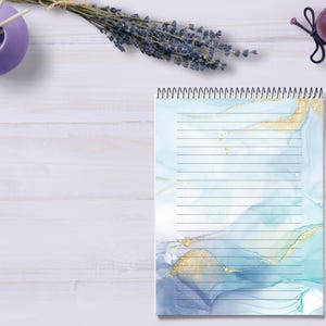 Blue Watercolor Printable Stationery-watercolor Writing Paper Set Lined ...
