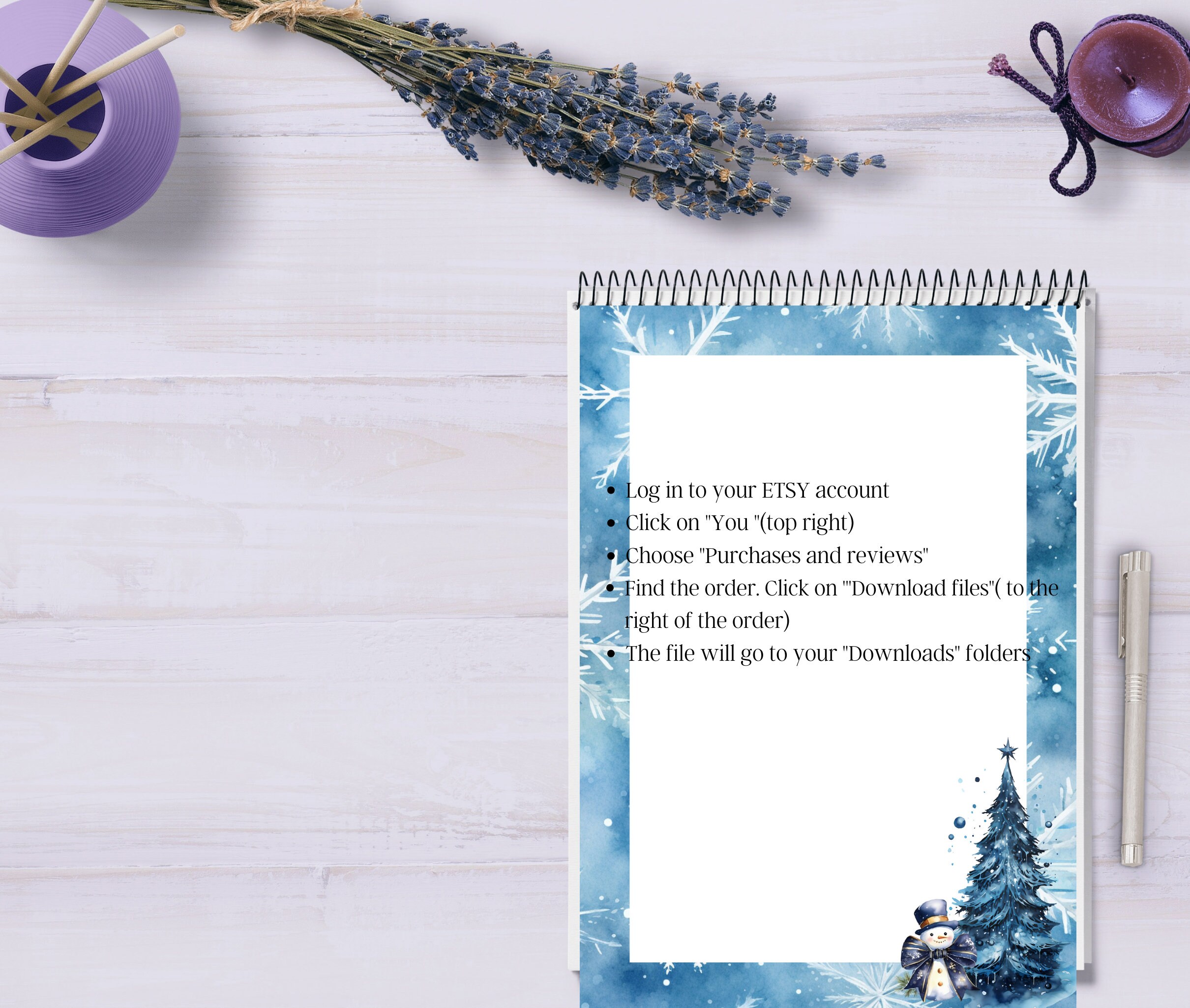 Blue Winter Printable Stationery-christmas Tree Snowman Writing Paper ...