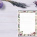 Flowers and Fig Fruit Writing Paper Set Unlined Lined A4/A5/US Letter ...