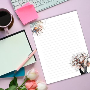Tree in the Spider Web Printable Stationery-spider Writing Paper Set ...