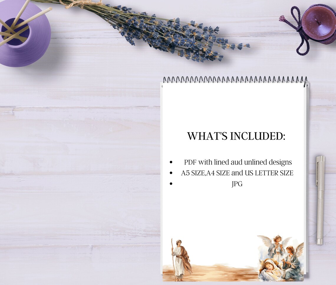 Christian Stationary-printable Christmas Stationery Digital Download ...