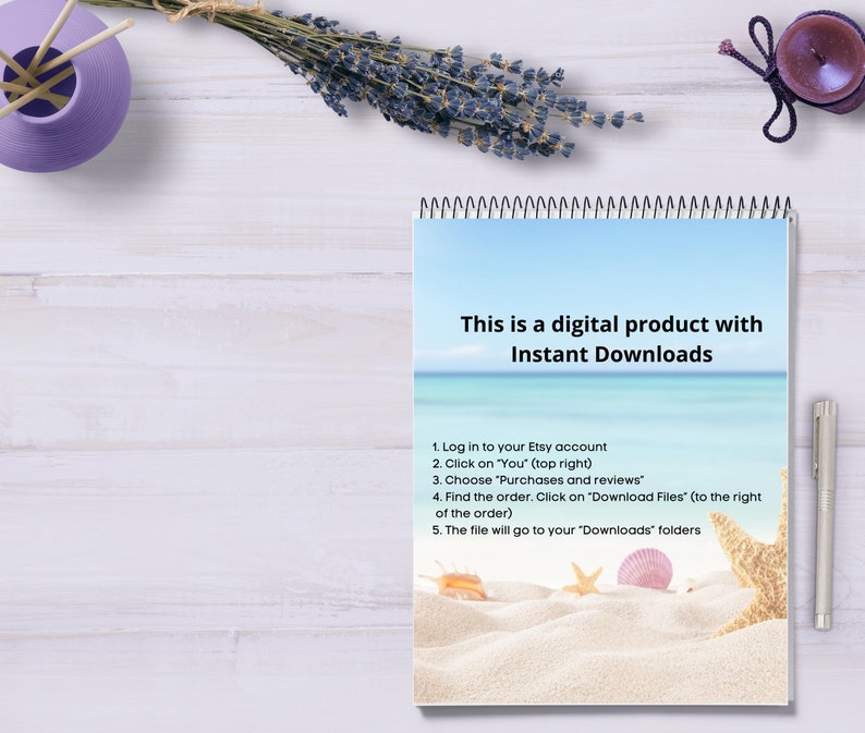 Beach Printable Stationery Digital Download,printable Writing Paper ...