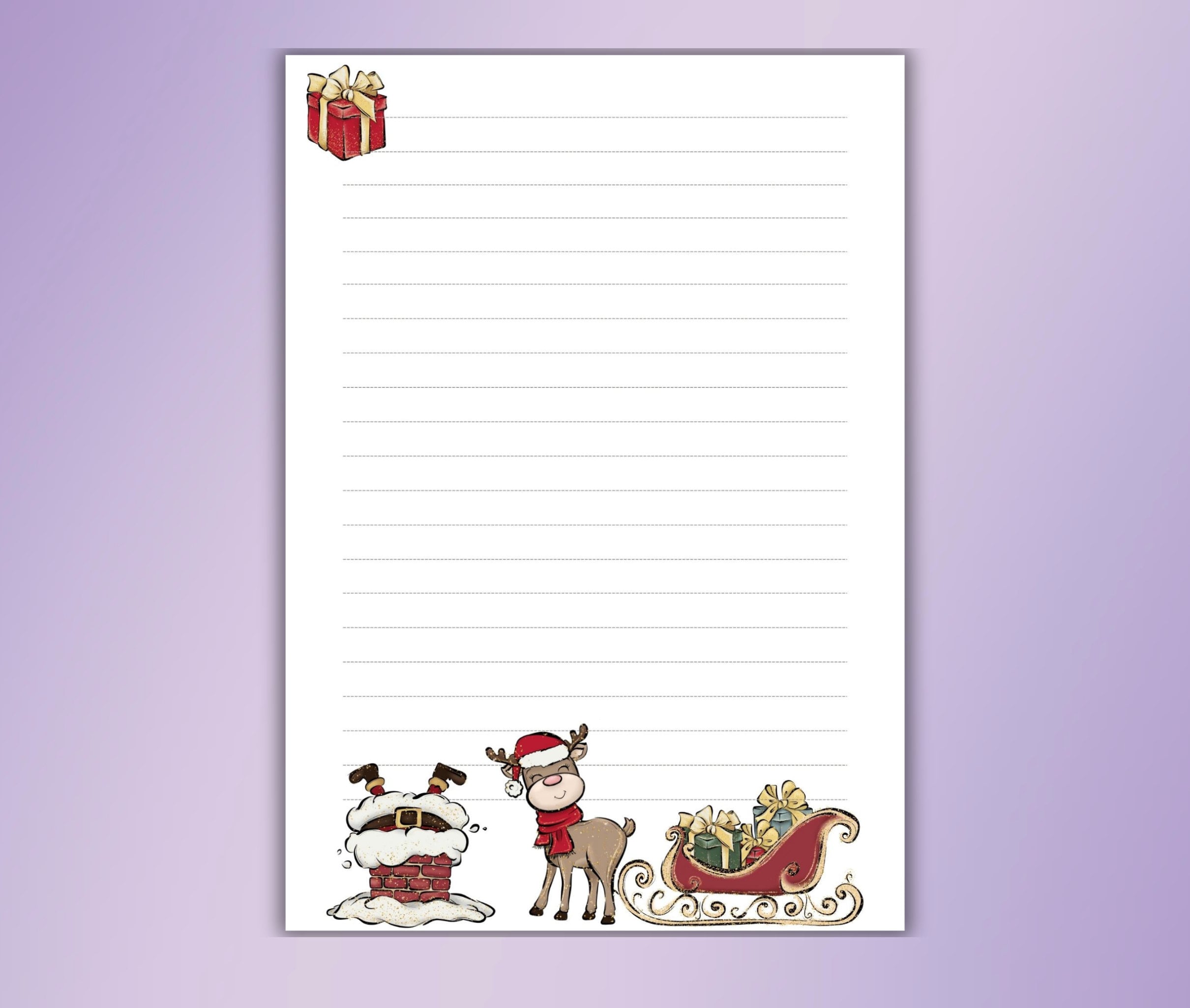 Printable Santa Claus Stationery/santa Claus Letter/christmas Writing ...