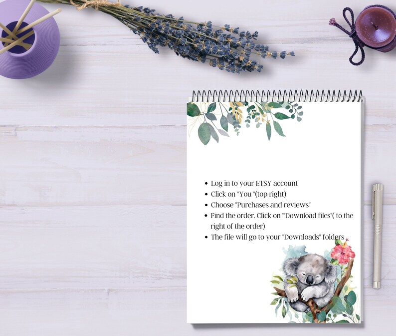 Koala Printable Stationery-cute Animal Writing Paper Set-kids ...