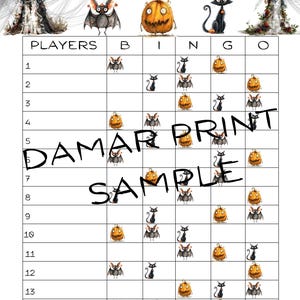 Halloween Bingo Boards - Instant Download -printable Bingo Boards ...