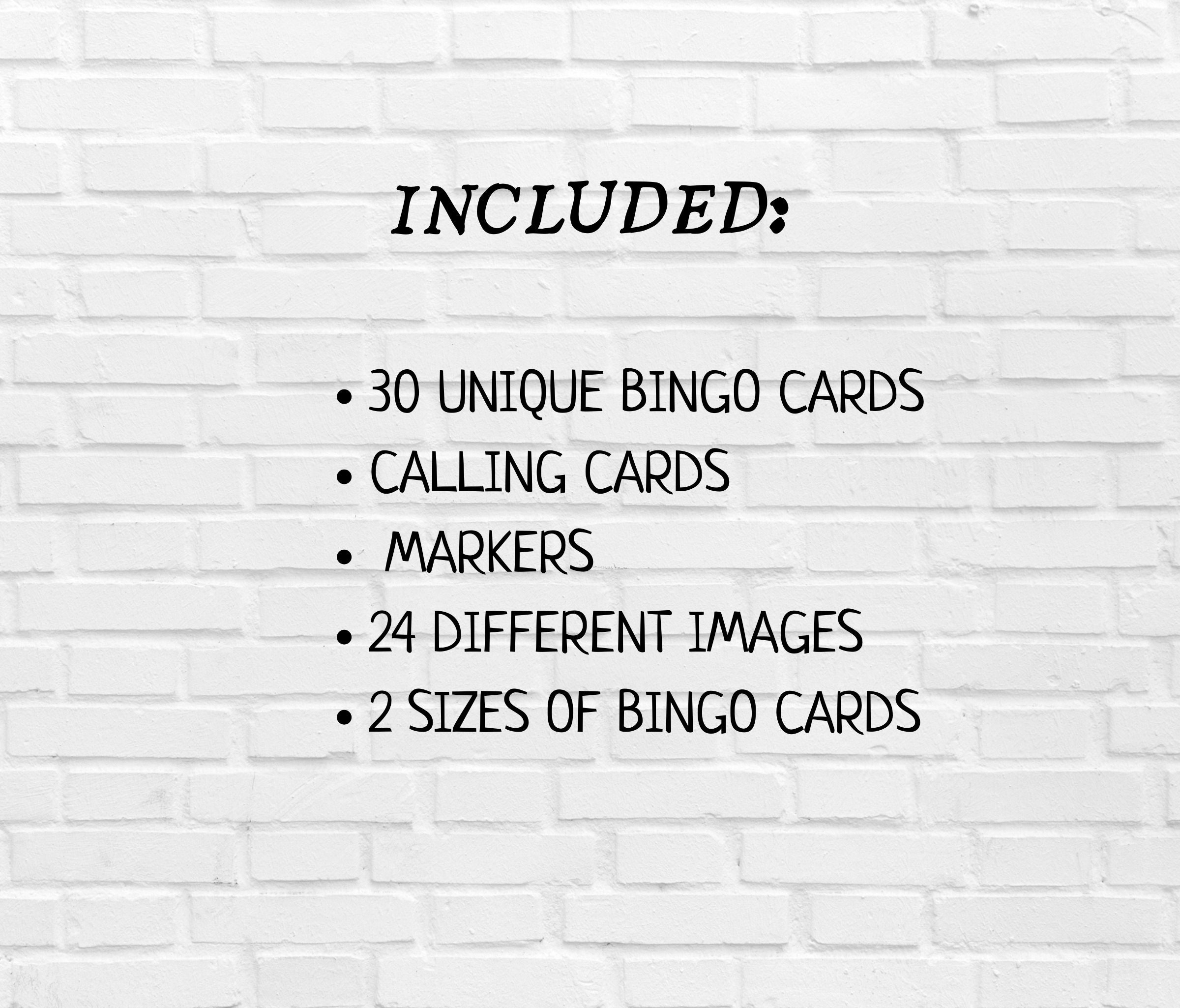 Wizard Bingo Printable 30 Unique Bingo Cards-birthday Activity for Kids ...