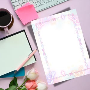 Watercolor Butterflies Printable Stationery-watercolor Printable ...