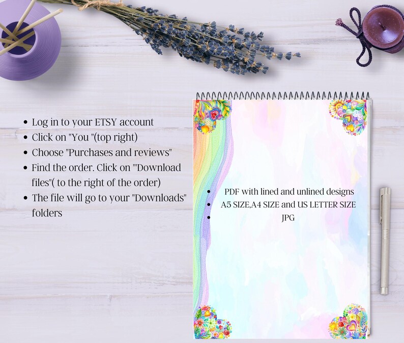 Watercolor Rainbow Hearts Printable Stationery-hearts Printable Writing ...