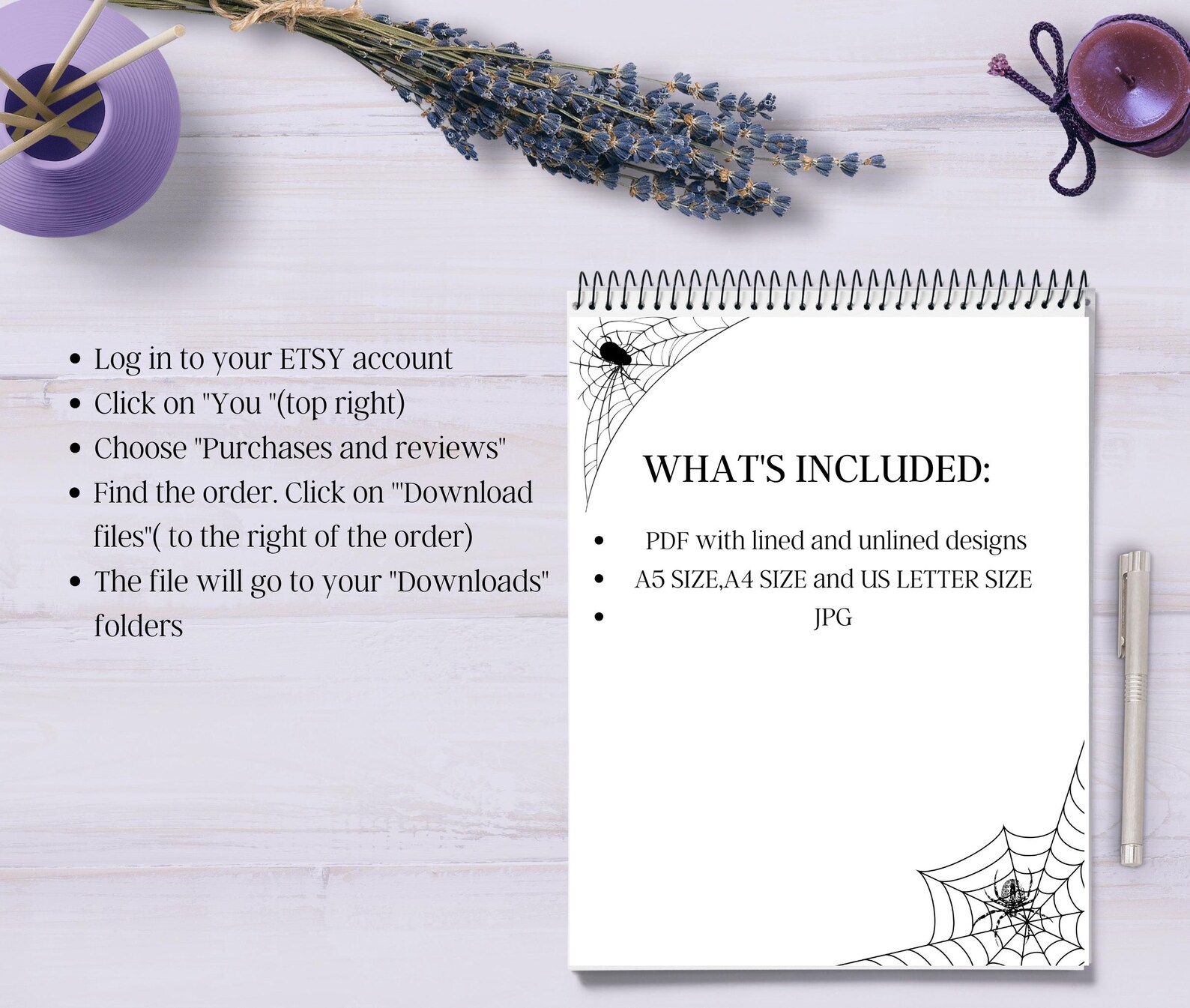 Spider Printable Stationary-halloween Printable Stationery-spider Web ...