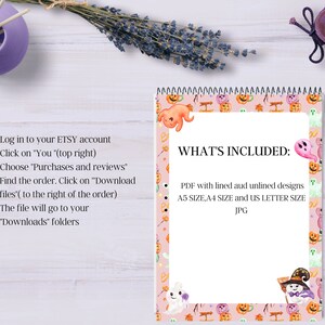 Cute Ghosts and Pumpkin-cute Halloween Notepaper-autumn Printable ...