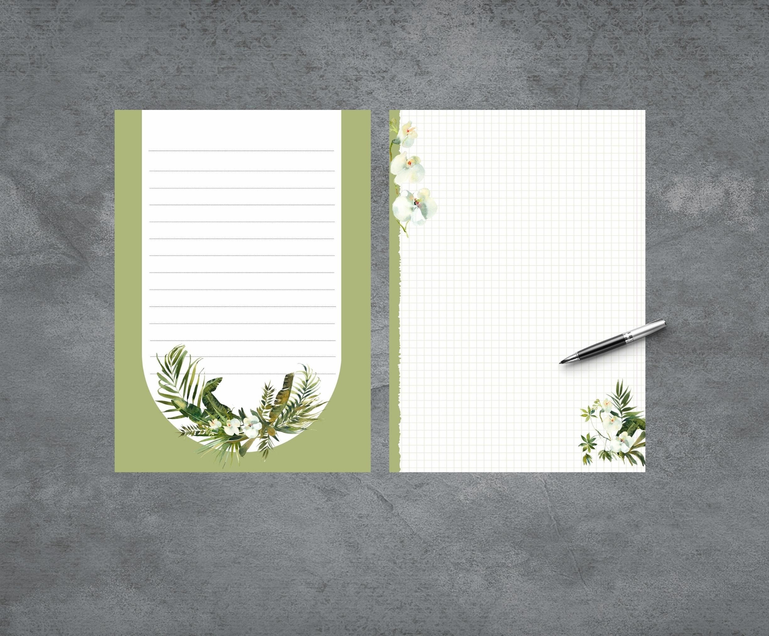 Printable Writing Paper,letter Writing Bundle,digital Download,orhid ...