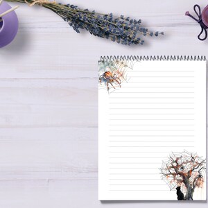 Tree in the Spider Web Printable Stationery-spider Writing Paper Set ...
