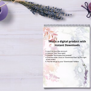 Wildflower Writing Set, Flower Printable Stationery,floral Writing ...