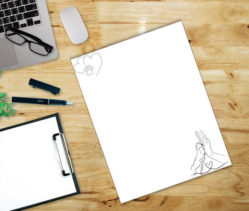 Dog Lover Printable Stationery-dog Printable Stationery Set-writing ...