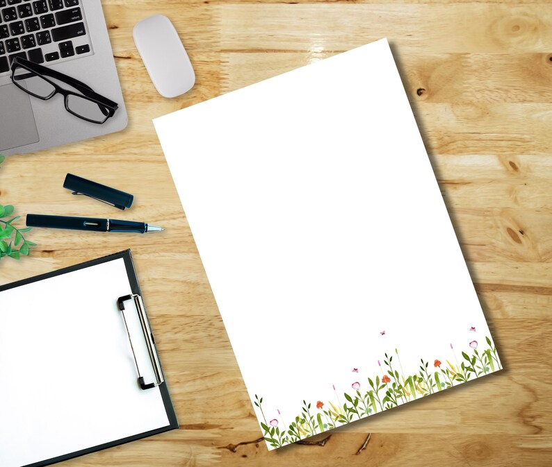 Printable Floral Stationery,digital Download,writing Paper Flower ...